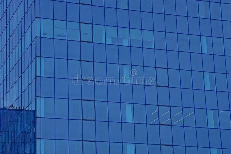Textura De Cristal Azul De Ventanas En La Pared De Un Edificio Alto ...