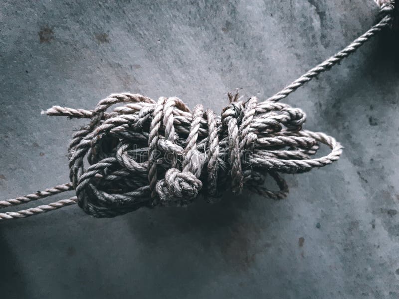 Textura De Cuerda Atada Con Fondo Gris Imagen de archivo - Imagen de ...
