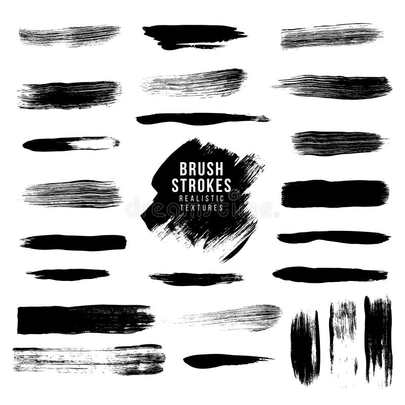 Textura De Los Movimientos De La Brocha Del Vector Ilustración del ...