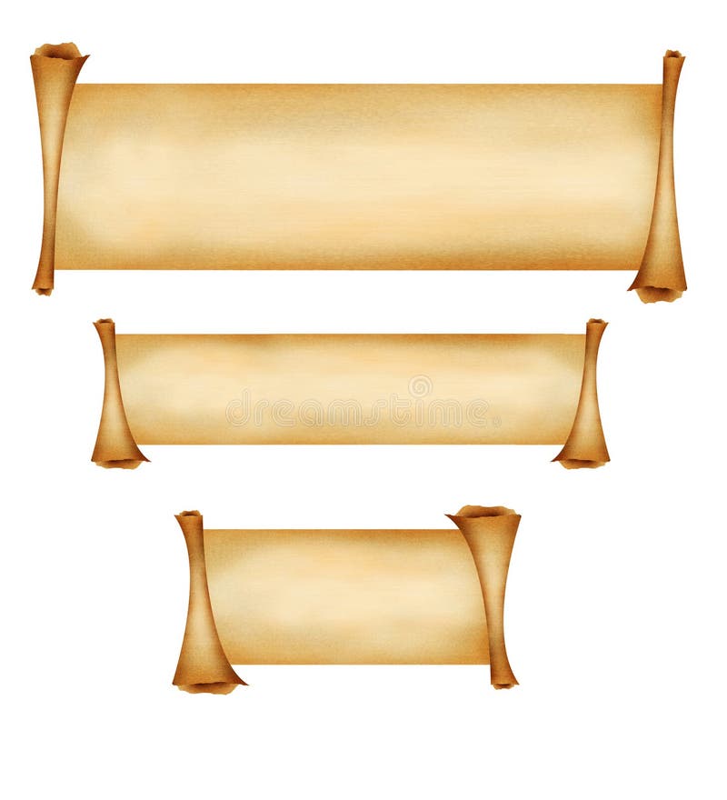 Antigo Do Rolo Isolado Papel Velho Do Pergaminho Vetor Illustratio ...