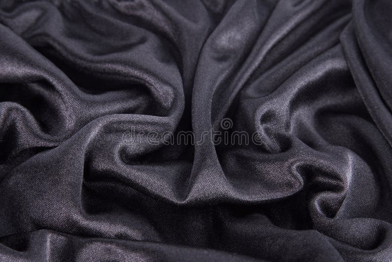 Seda negra foto de archivo. Imagen de sedoso, brillante - 2677512