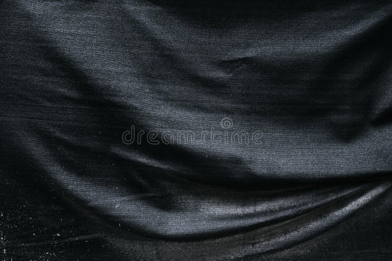 Textura De Tecido Negro Escuro Amassado E Amassado Imagem de Stock ...