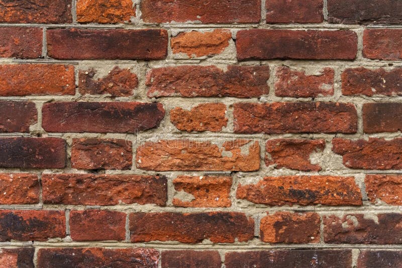 Textura De Uma Velha Parede De Tijolos Vermelhos Imagem De Stock