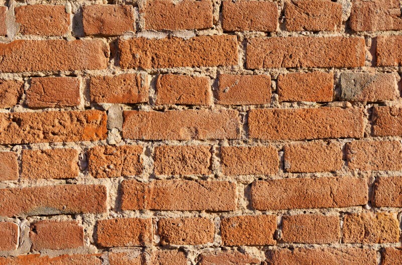 Textura De Uma Velha Parede De Tijolos Vermelhos Foto De Stock