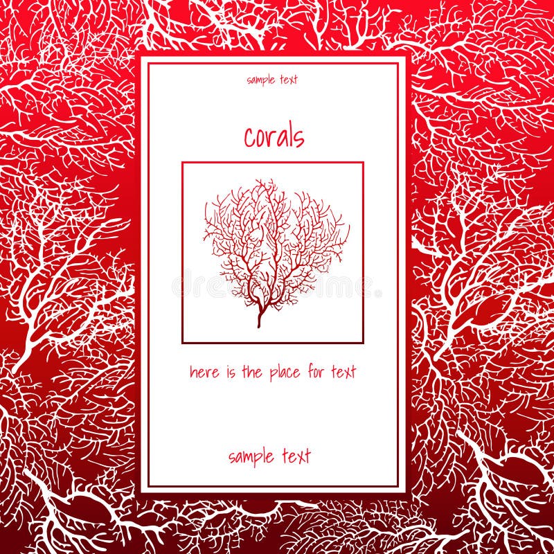 Textura Del Coral Blanco Con El Texto Rojo Ilustración del Vector ...