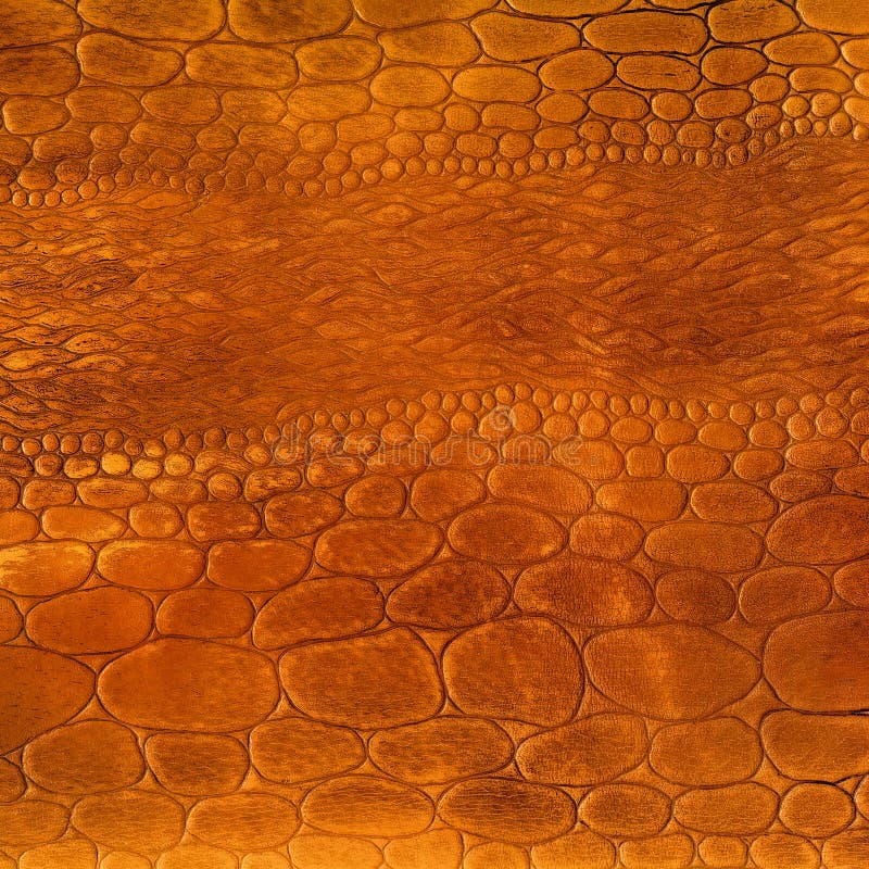 Textura De Cuero Natural Del Reptil De Brown Modelo De La Piel De La