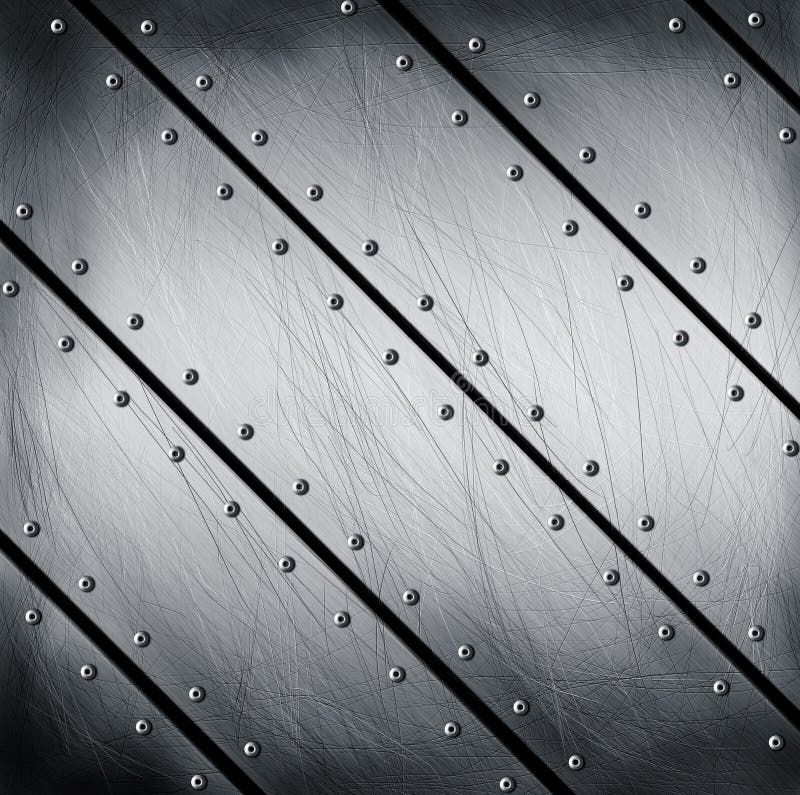 Textura Del Metal Con Los Remaches Stock de ilustración - Ilustración ...