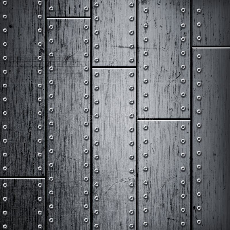 Textura Del Metal Con Los Remaches Stock de ilustración - Ilustración ...