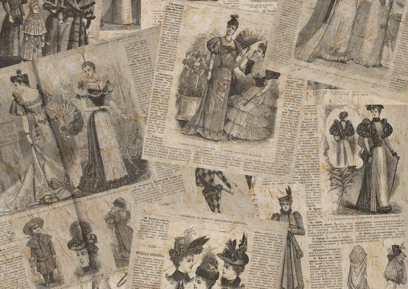 Textura Del Periódico De La Moda Del Vintage Foto de archivo - Imagen ...