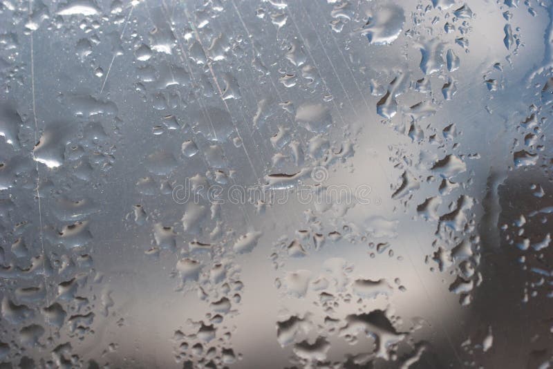 Textura Del Vidrio De La Ventana Transparente Con La Gota De La Lluvia ...