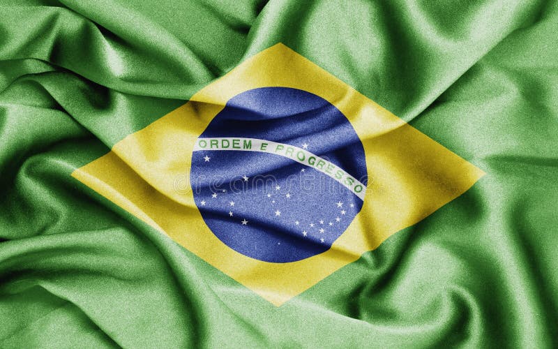Textura Do Tecido Bandeira Do Brasil Imagem de Stock - Imagem de ...