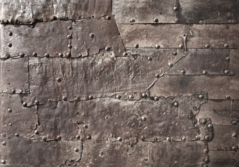 Textura Oxidada Del Metal Con Los Remaches Foto de archivo - Imagen de ...