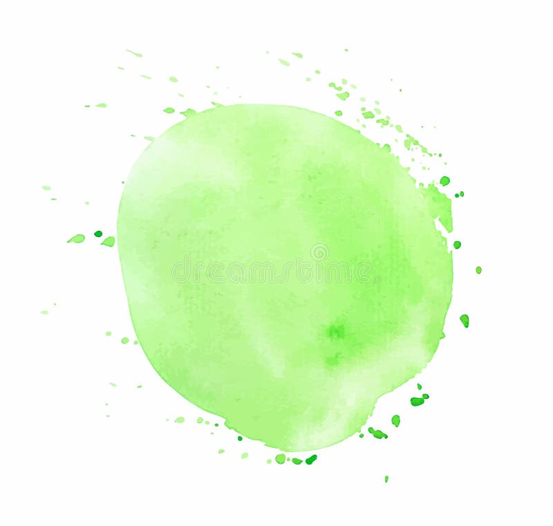 Textura Redonda Verde Del Vector De La Acuarela Ilustración del Vector ...