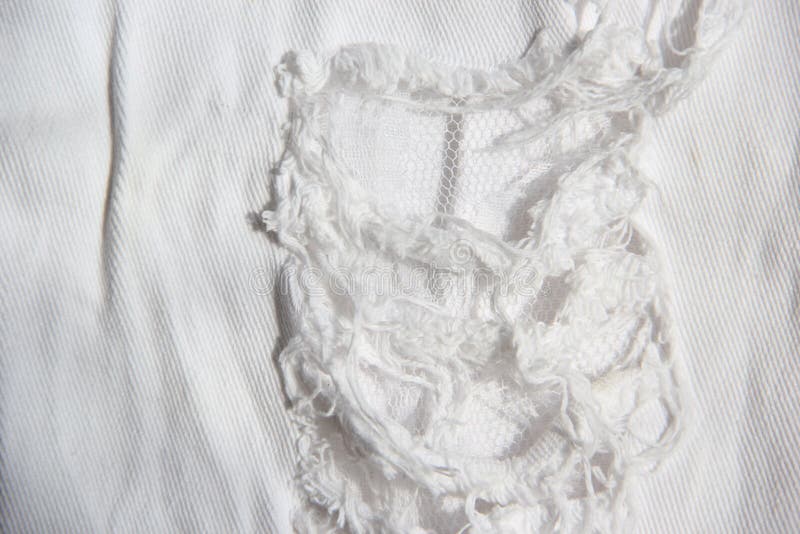 Textura Rota Vaqueros De La Tela Del Dril De Algodón Imagen de archivo ...