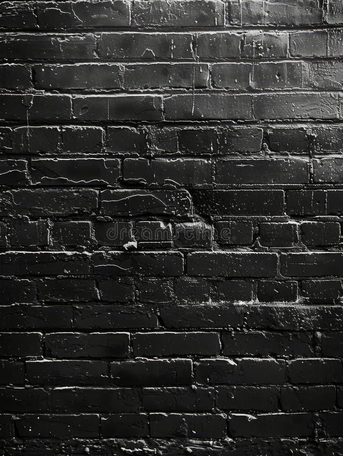 This Textural Brick Wall is a Dark, Matte Surface with Hints of Subtle ...