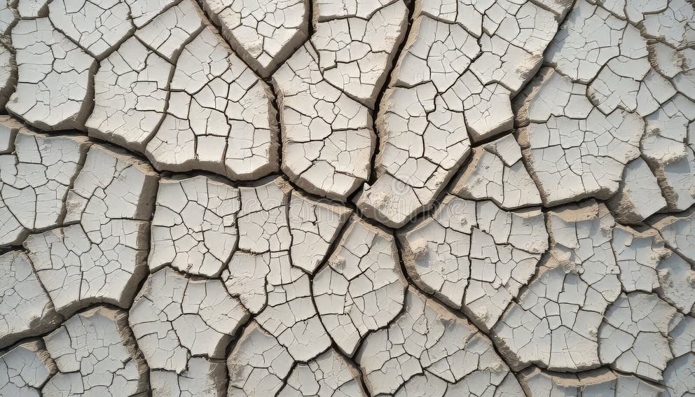Textural of Drought Cracks on Bleached Earth. Stock Photo - Image of ...