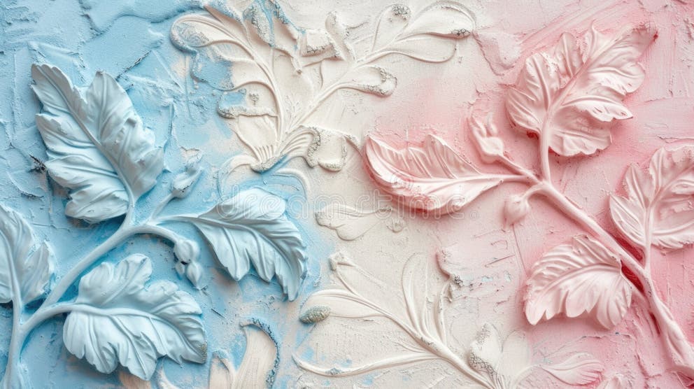 Pastel Floral Plasterwork Texture Stock Illustration - Illustration of ...