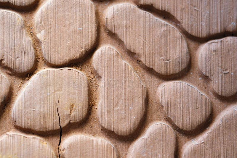 Brick Wall Textured Background. Textural Red Brick of Irregular Round ...