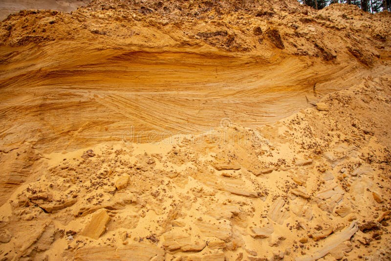 Textural Sand, with Relief Surface, Multi-colored Layers and Different ...