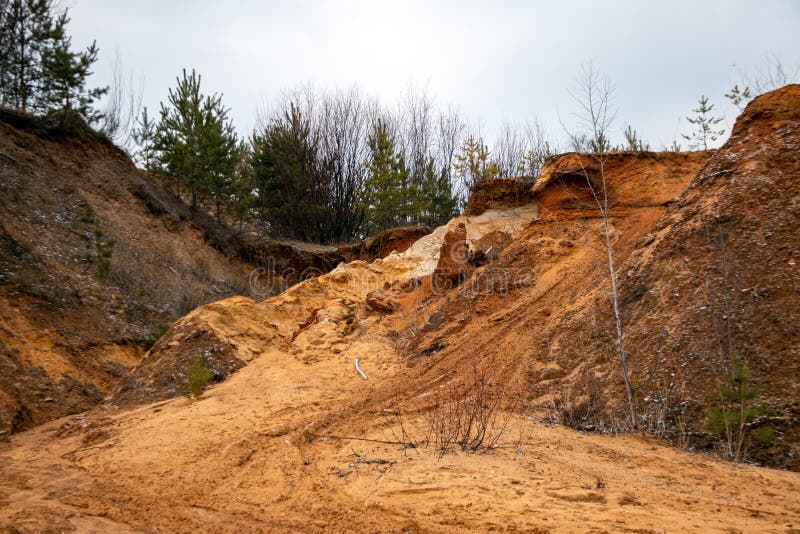 Textural Sand, with Relief Surface, Multi-colored Layers and Different ...