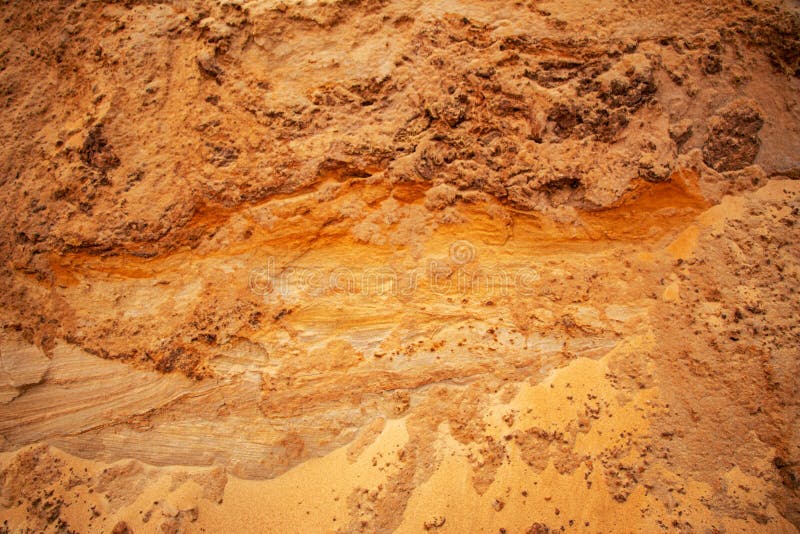 Textural Sand, with Relief Surface, Multi-colored Layers and Different ...