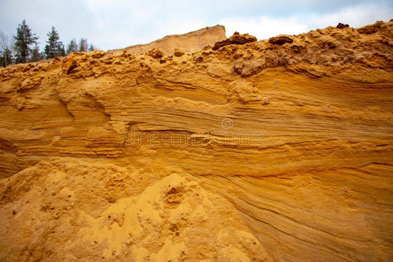 Textural Sand, with Relief Surface, Multi-colored Layers and Different ...