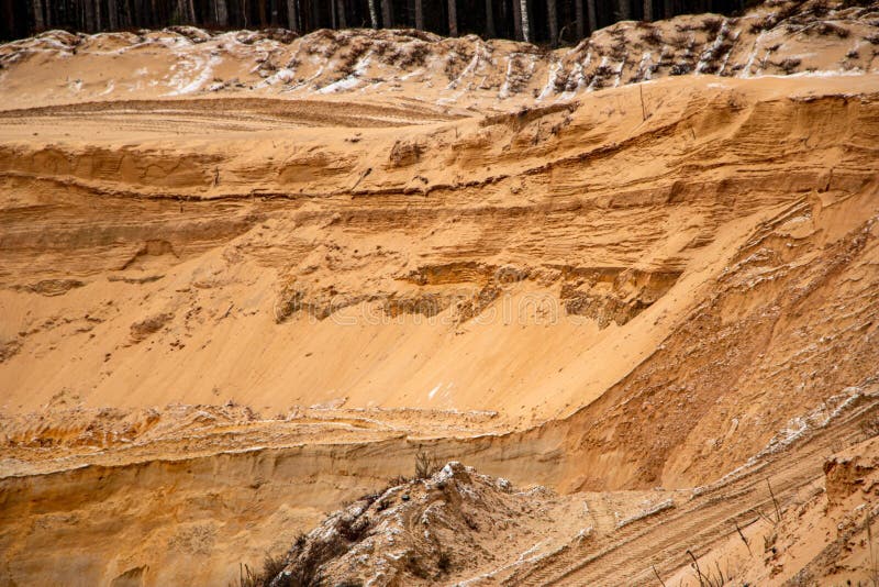 Textural Sand, with Relief Surface, Multi-colored Layers and Different ...
