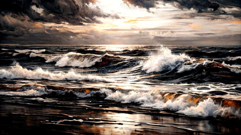 An Evocative Portrayal of the Ocean S Dynamic Surface, Capturing the ...