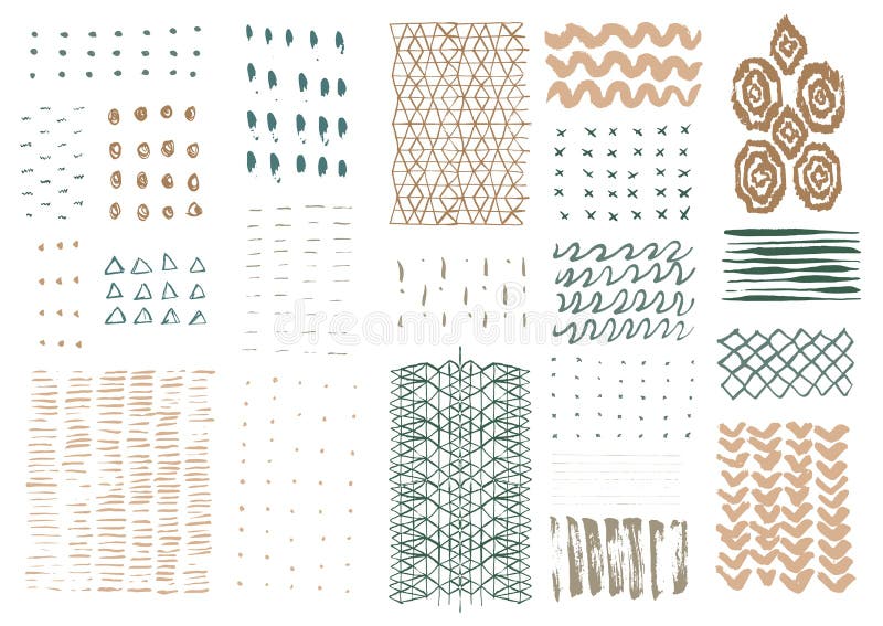 Texturas Dibujadas Mano Del Vector Ilustración del Vector - Ilustración ...
