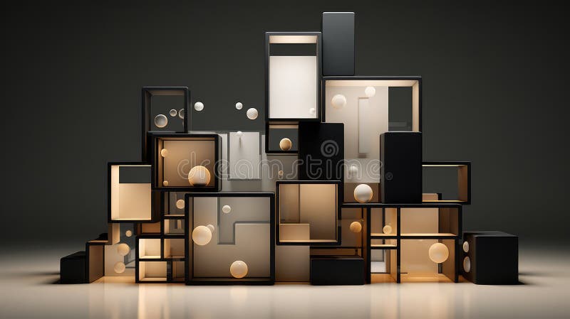 Texture abstract 3d boxes stock illustration. Illustration of style ...