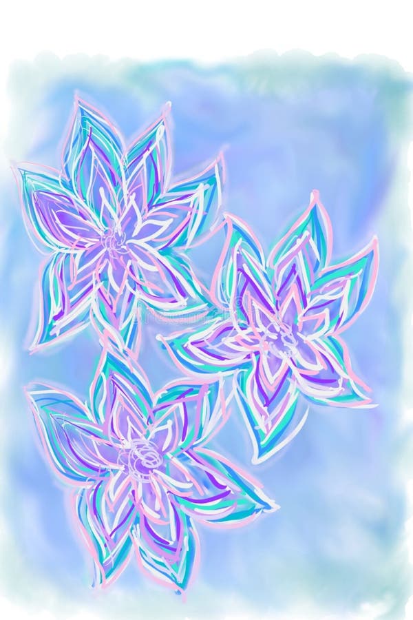 Texture of Abstract Violet Flowers Stock Illustration - Illustration of ...