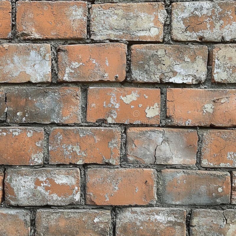 Texture of Aged Brick Wall Featuring Weathered Mortar and Uneven ...