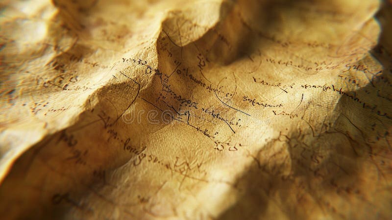Texture of an Aged Parchment or Antique Scroll Stock Illustration ...