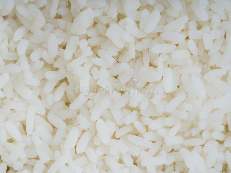 The Texture of Already Cooked Rice. Closeup Stock Photo - Image of ...