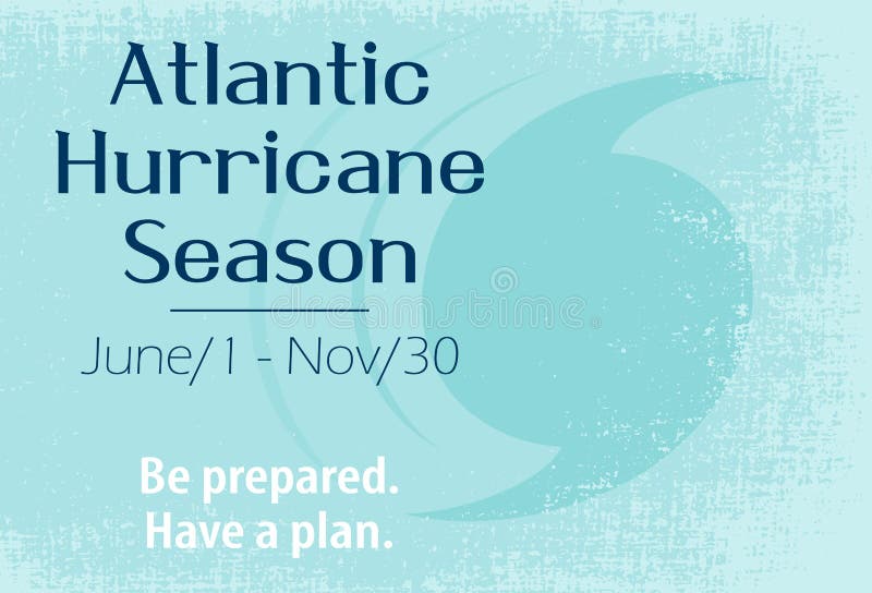 An Atlantic Hurricane Season Sign Stock Vector - Illustration of worn ...