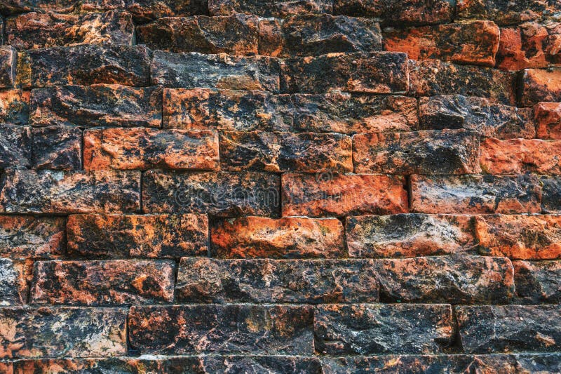 Texture of Ancient Old Historical Brick Wall. Vintage Background with ...