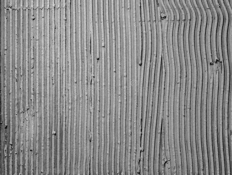 Texture Applied Tile Adhesive on Wall, Ribbed Concrete Background Close ...