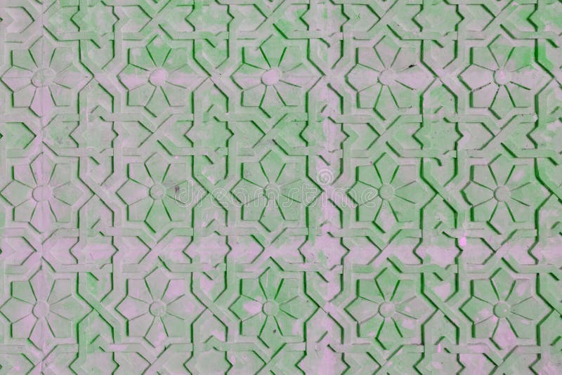 Texture Arabic Ornament is Green, Close Up. Texture with a Pattern of ...