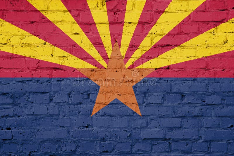 Texture of Arizona flag. stock illustration. Illustration of brick ...