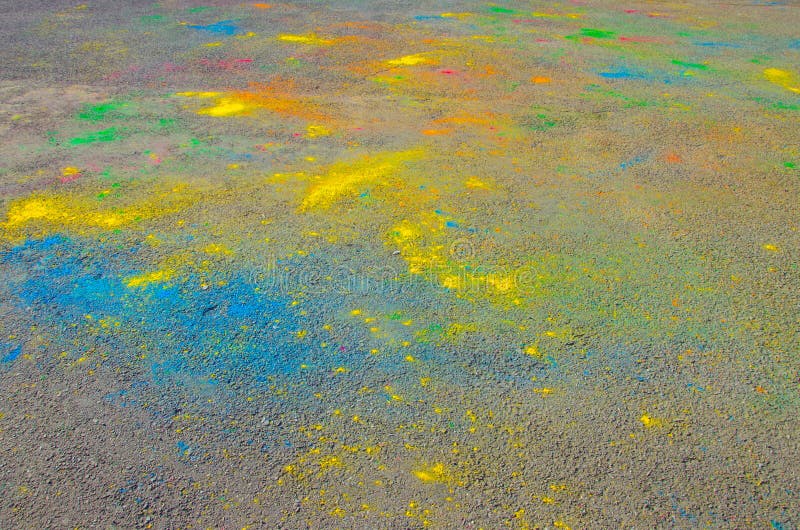 The Texture of the Asphalt. Dry Paint. Multi-colored Stains, Splashes ...