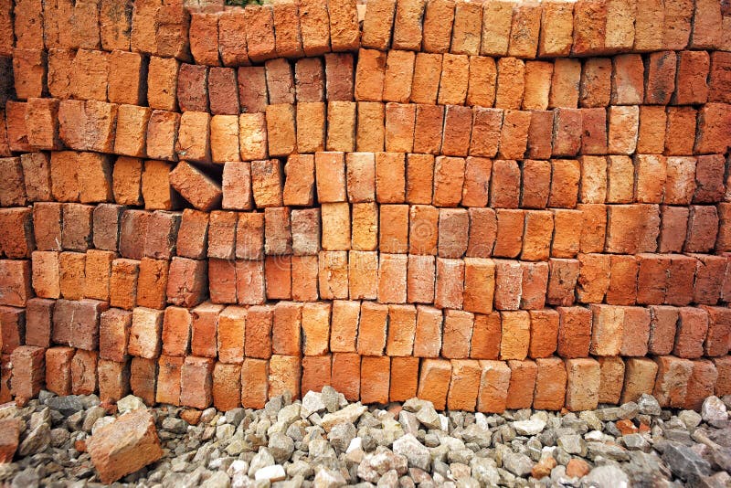 Texture and Bachground of Brickwork Wall. Stock Image - Image of orange ...