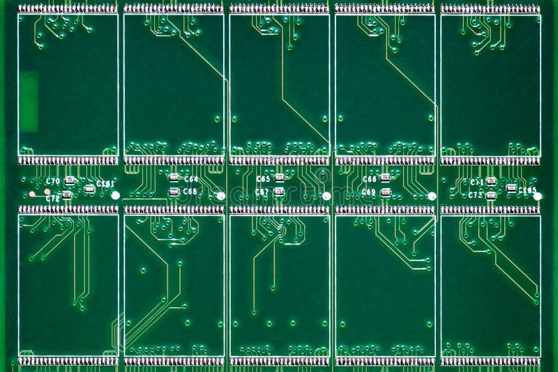 Texture of the Green Printed Circuit Board Stock Image - Image of ...