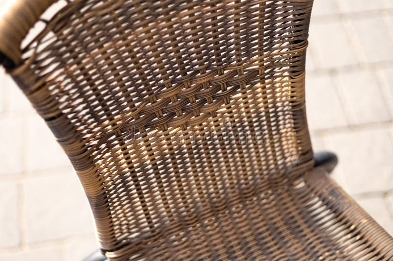The Texture of the Back of a Wicker Chair in the Sun Stock Image ...