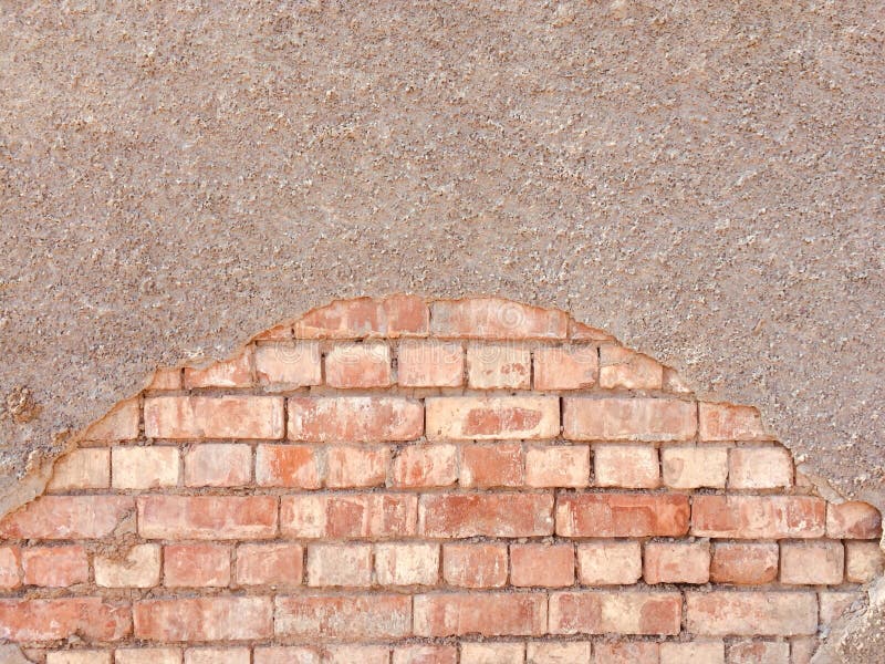 Bricks Wall Which Sprayed with Small Stone Particles Stock Image ...
