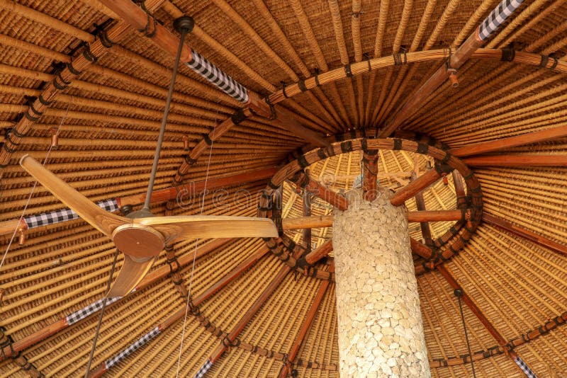 Texture Background of Bamboo Roof. Ecological House Made of Natural ...