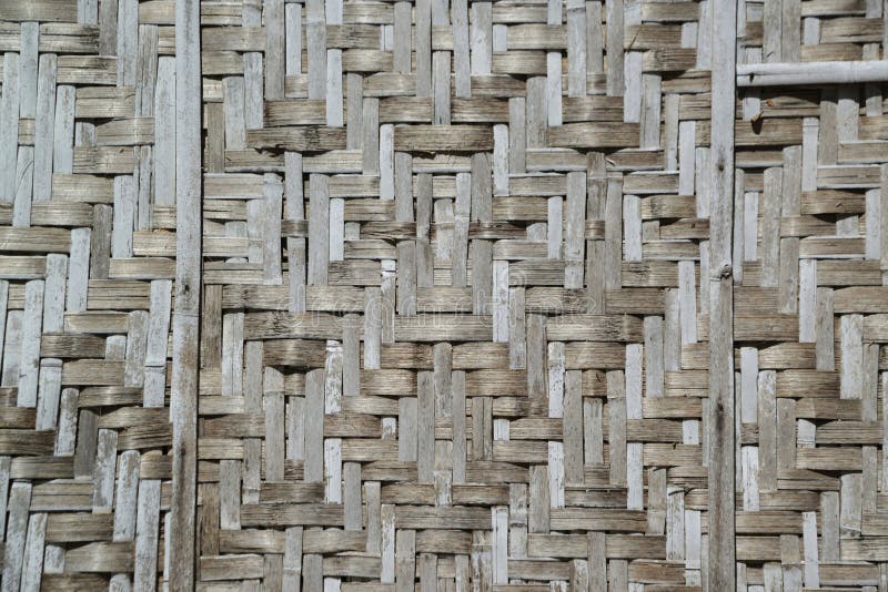 Texture and Background of Bamboo Wall of Huts. Stock Image - Image of ...