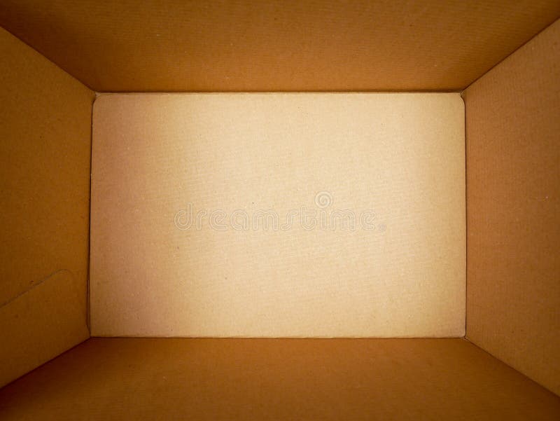 Texture Background Brown Paper Box , Empty Open Rectangular Cardboard ...