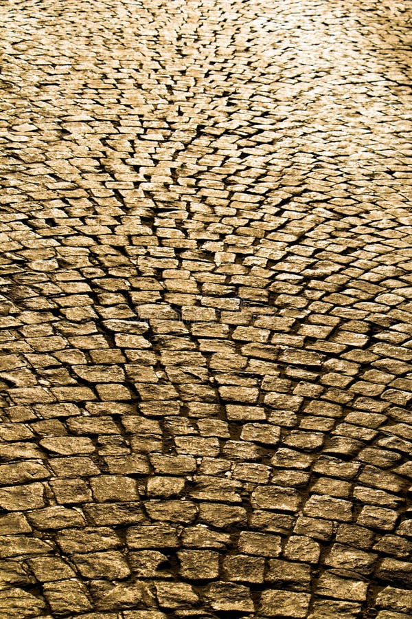 Texture Background of Cobblestone Paved Street Stock Image - Image of ...