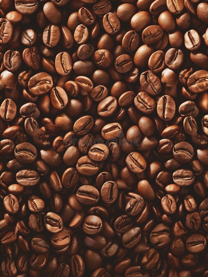 Texture Background of Coffee Beans. Food Wallpaper. Vertical Format ...
