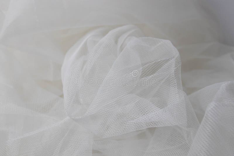Texture and Background Concept, Close Up White Tulle , Net, Fabric ...